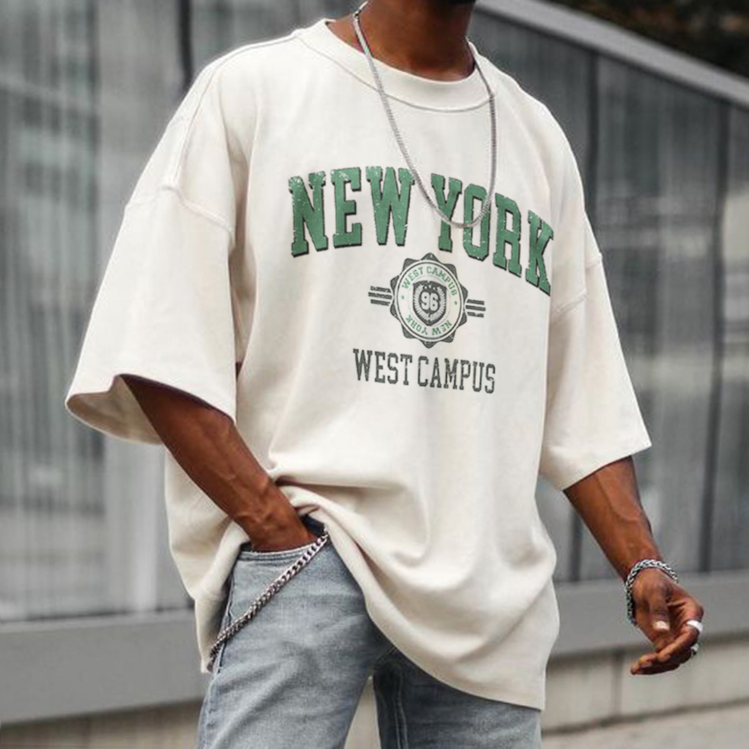 Mstyleclub Retro New York Print Oversized Men's T-shirt 22.23