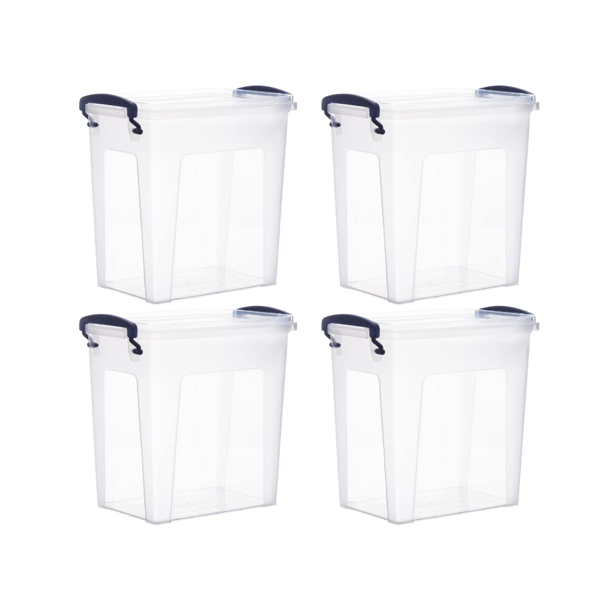 Clear Storage Latch Box, Plastic Containers with Lids,