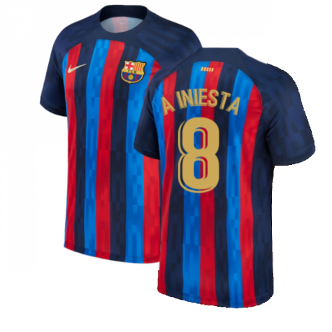 FC Barcelona Andrés Iniesta 8 Home Shirt Kit 2022/23