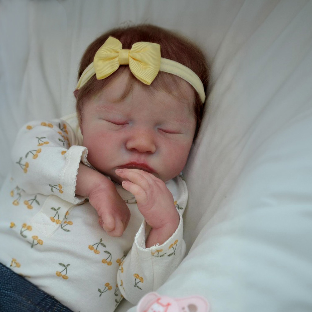 20" Sleeping Real Lifelike Silicone Vinyl Body Reborn Doll Girl Gladys ...
