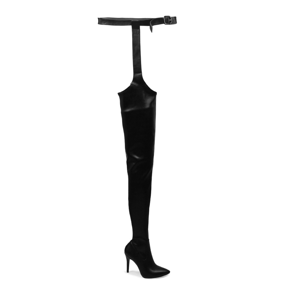 TAAFO Night Club Party Wear Black High Tube Boots Ladies Thigh High ...