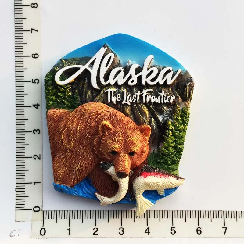 Nigikala Alaska Bear Kawaii Fridge Magnets Tourism Souvenir British ...