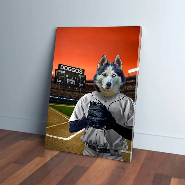 Custom MLB Pet Portrait From Photo - The Baseball Player Personalized ...