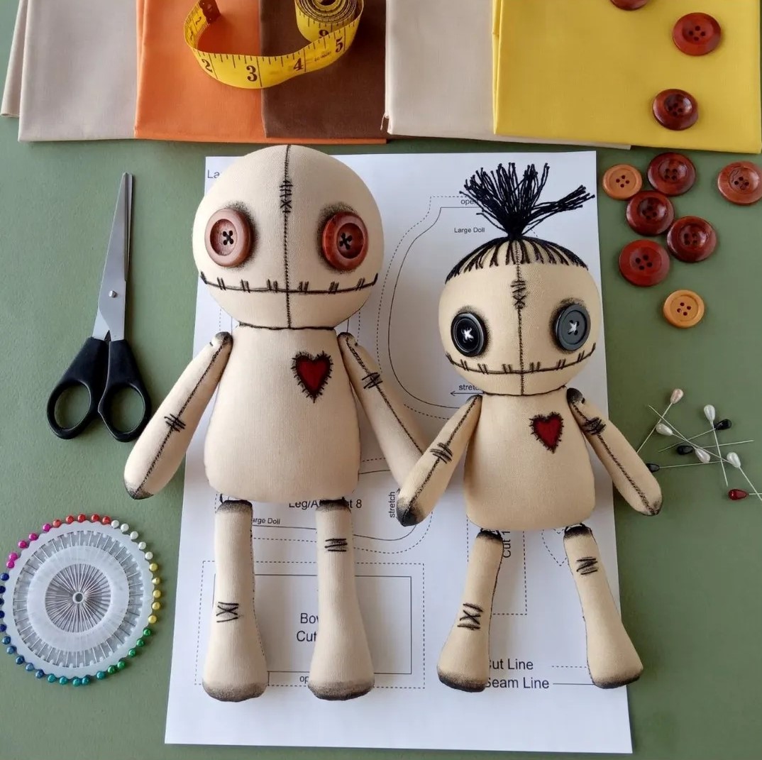 Stitch Friendly Voodoo Doll Template Set - With Instructions