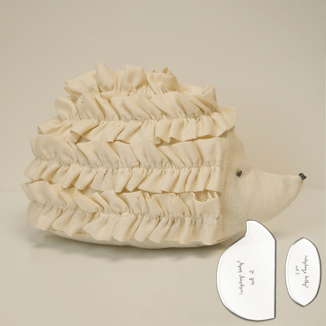 Fabric Ruffle Hedgehog Toy Template-With Instruction