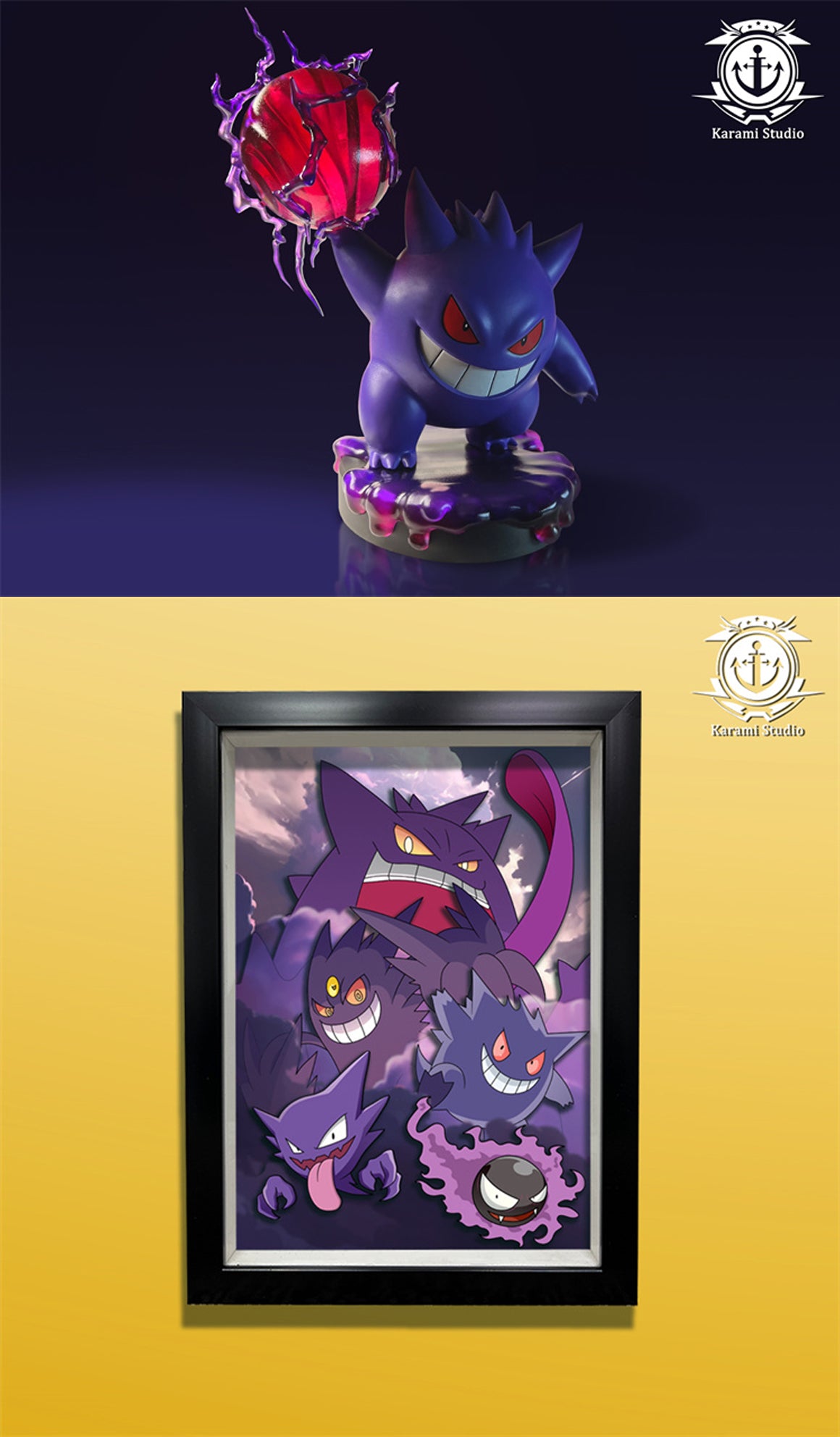 3D Decorative Paint of Gengar Family & Shadow Ball Gengar - Pokemon ...