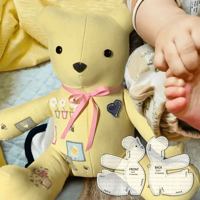 Simple Memory Bear Template Set - With Instructions