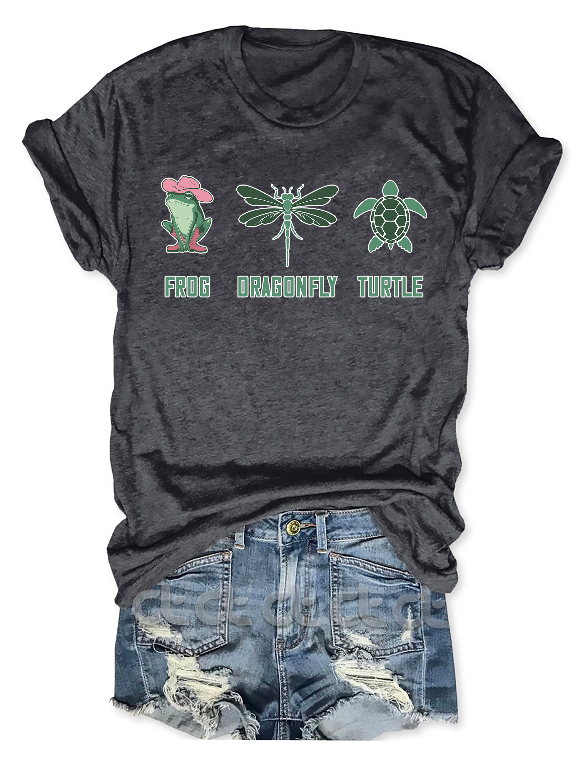 Frog Dragonfly Turtle T-Shirt