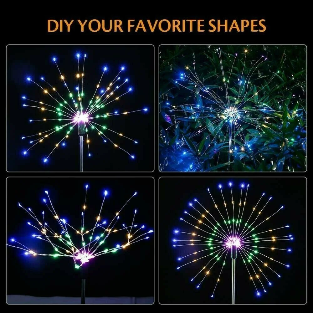 Anniversary Sale 70%OFF- Waterproof Solar Garden Fireworks Lamp