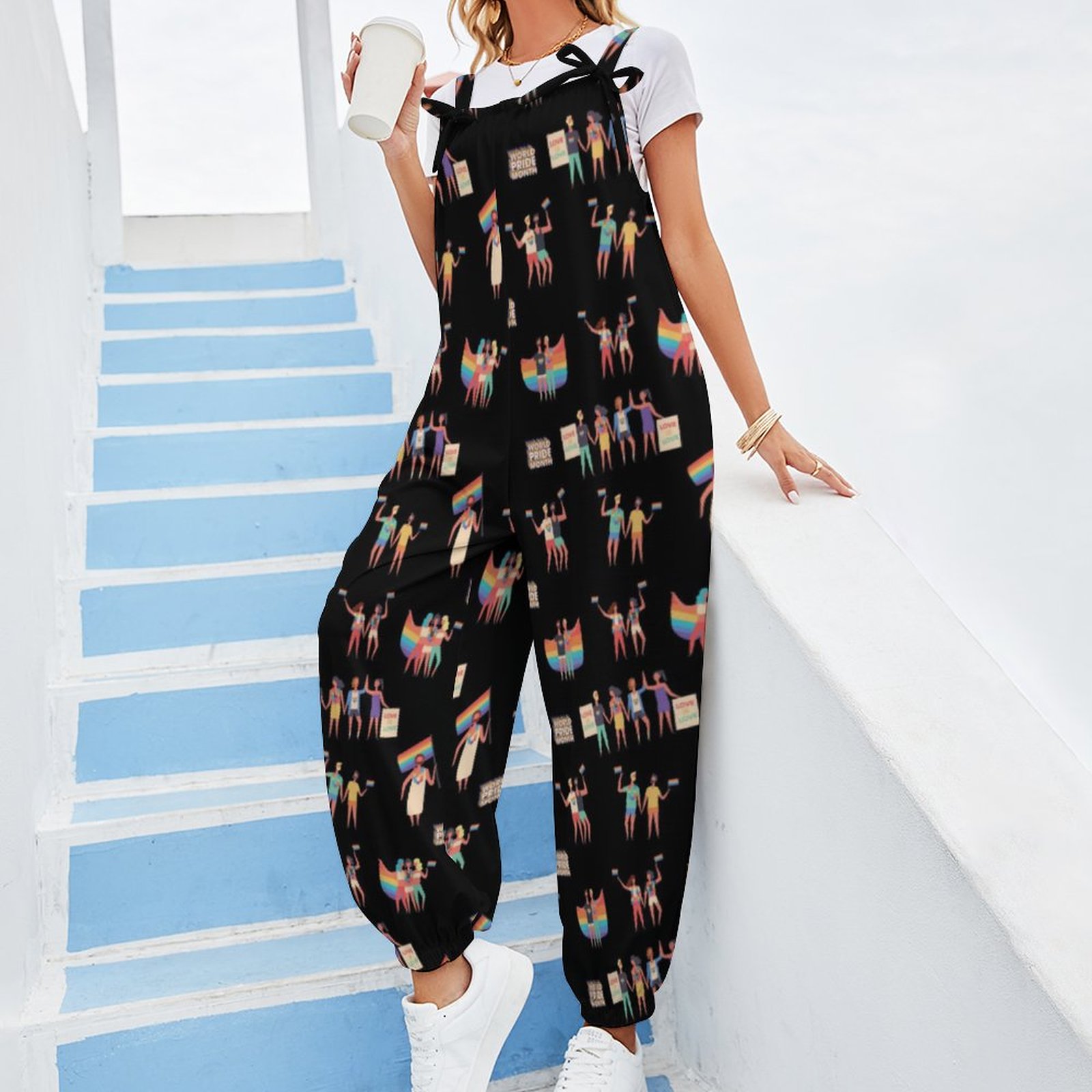 SFNEEWHO Love Is Love Lgbt Pride Month Pattern Boho Vintage Loose ...