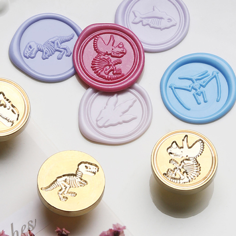 Fossil Series Wax Seal Stamp Copper Round Head