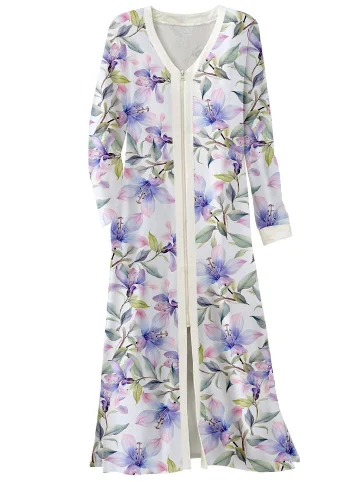 Floral Zip Robe