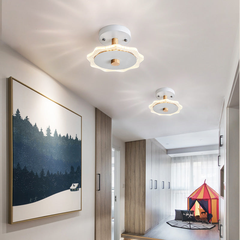 New Nordic wind porch corridor entrance hall LED light log simple ...