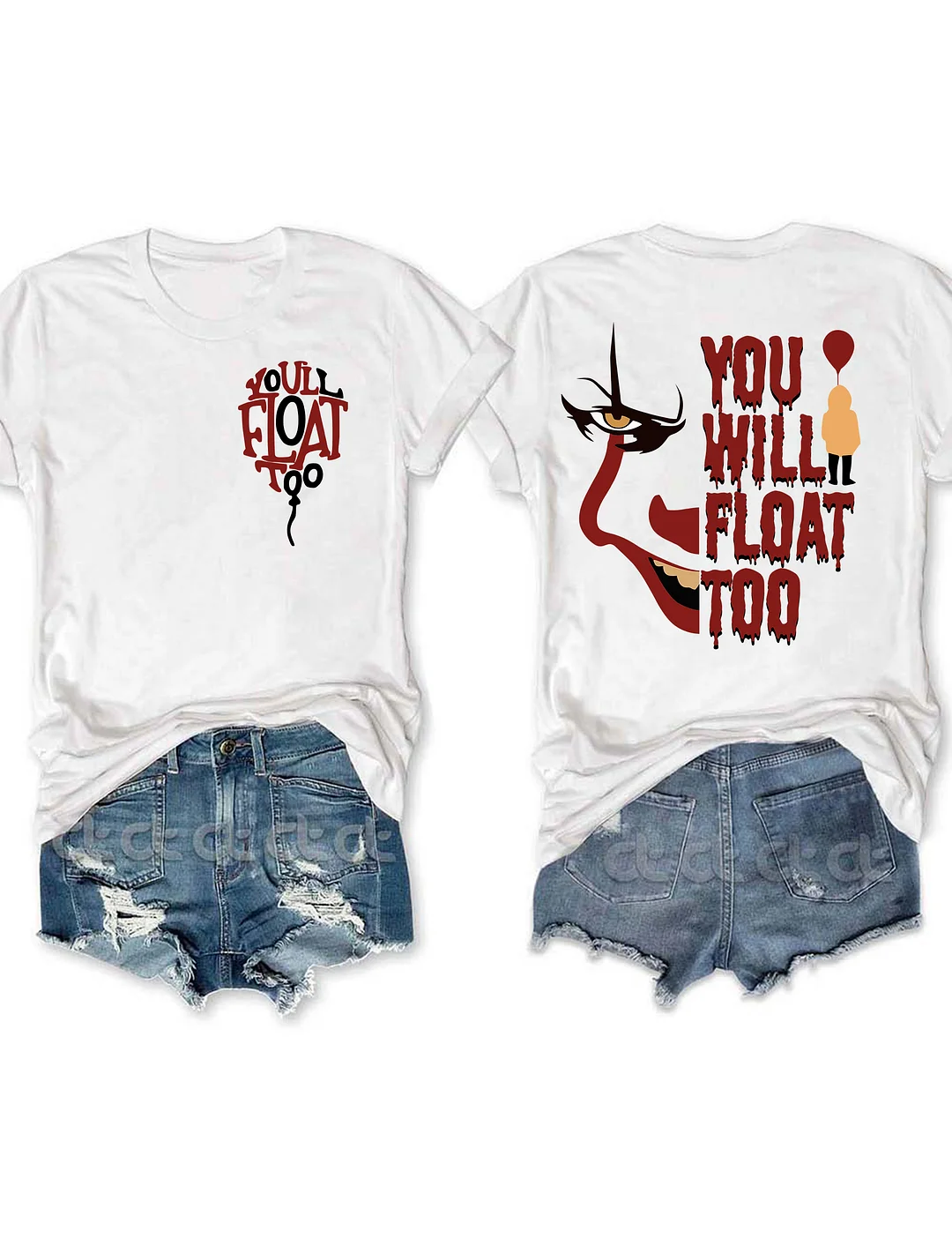 You'll Float Too Horror Clown Balloon T-Shirt You'll Float Too Horror Clown Balloon T-Shirt