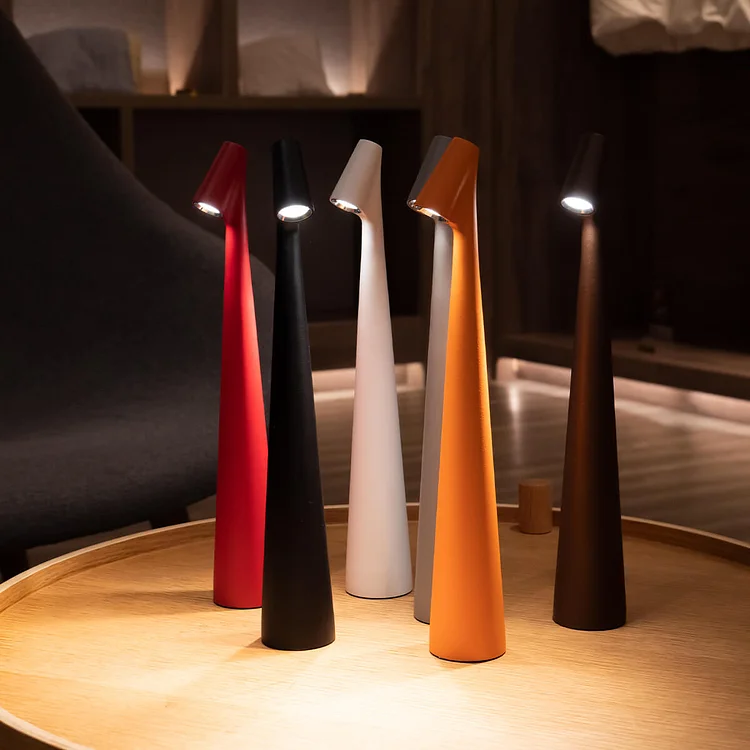 Elegant Slim Conical Stem Table Lamp - Portable & Dimmable LED ...