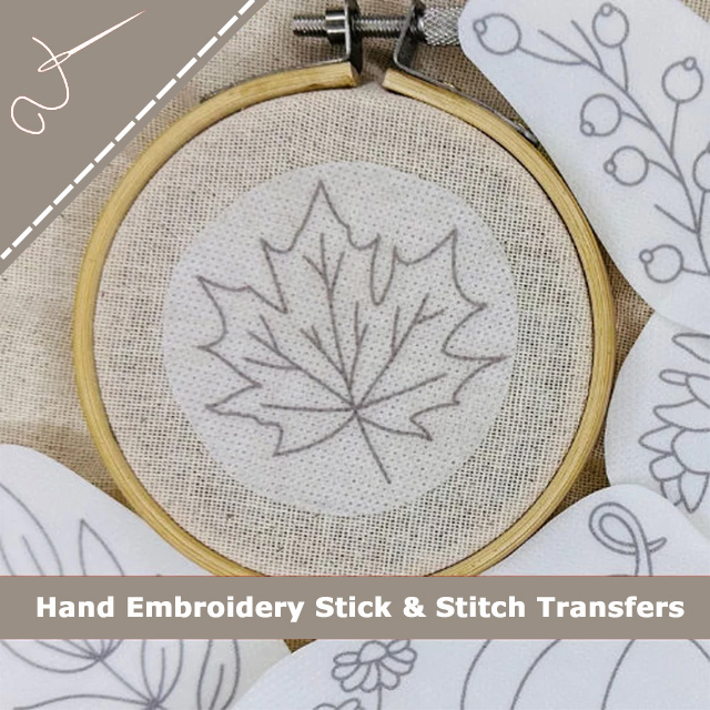 Hand Embroidery Stick & Stitch Transfers