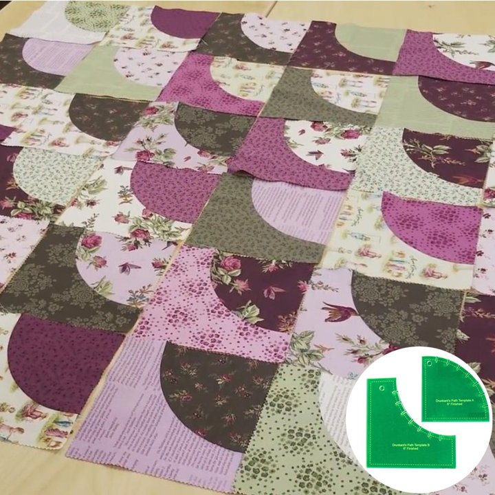 Drunkard's Path Patchwork Template Sets