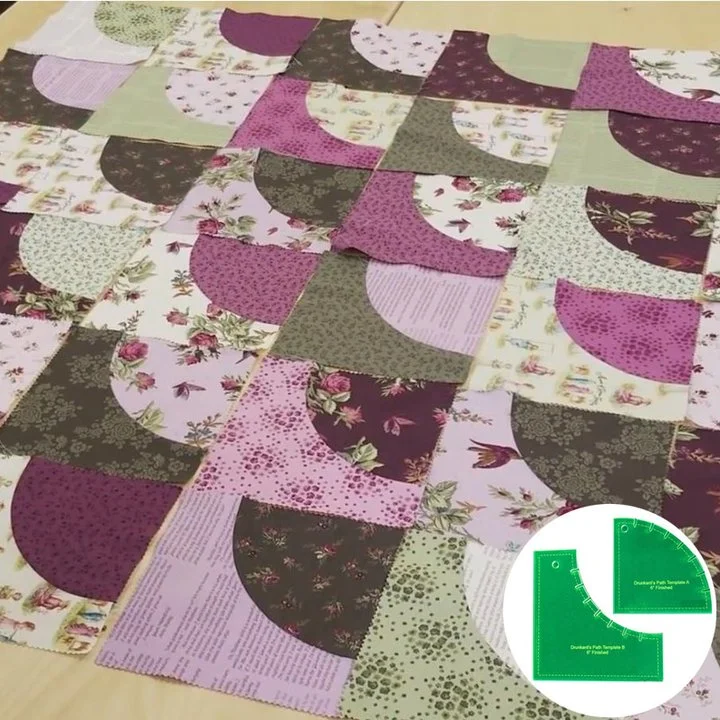 Drunkard's Path Patchwork Template Sets
