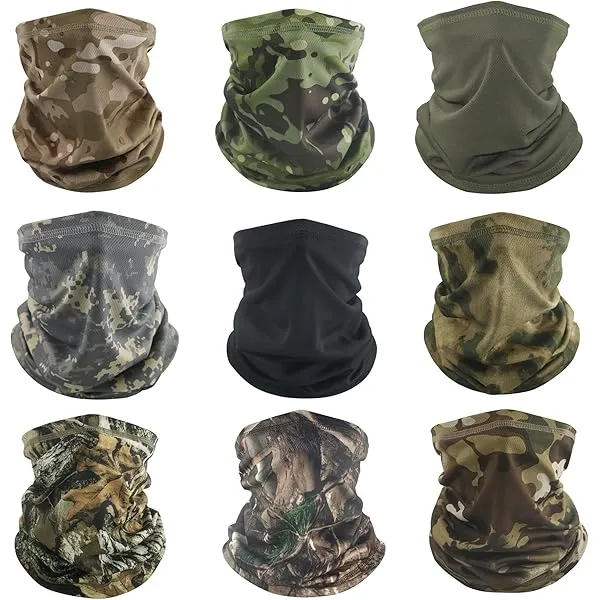 Neck Gaiter Face Mask, Sun Cooling Dust Camouflage Face Shield