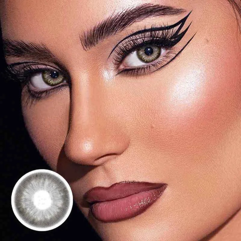 Grey Contacts On Brown Skin