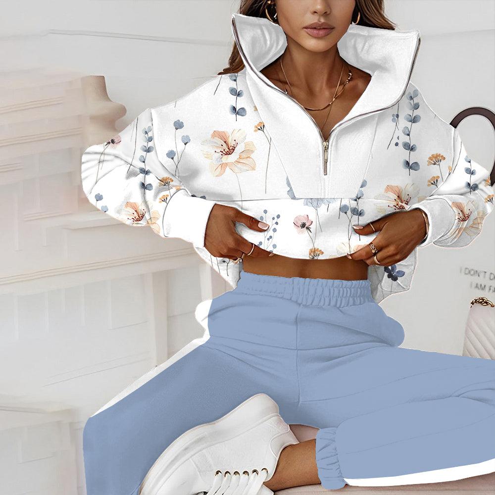 Fresh Print Blue Two Piece Set