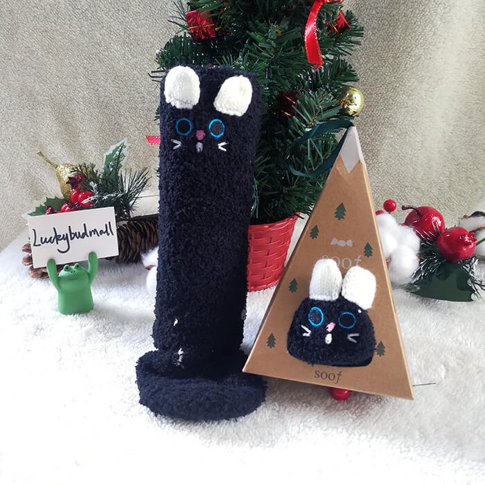 Fuzzy Animal Socks for Women & Kids | Cozy Winter Christmas Slipper ...