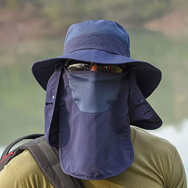 Fishing Hat for Men & Women, Outdoor UV Sun Protection Wide Brim Hat ...