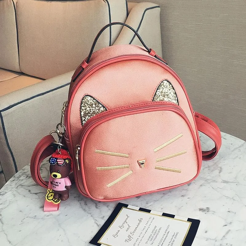 7 Colors Kawaii Glitter Cat Backpack SP1812128