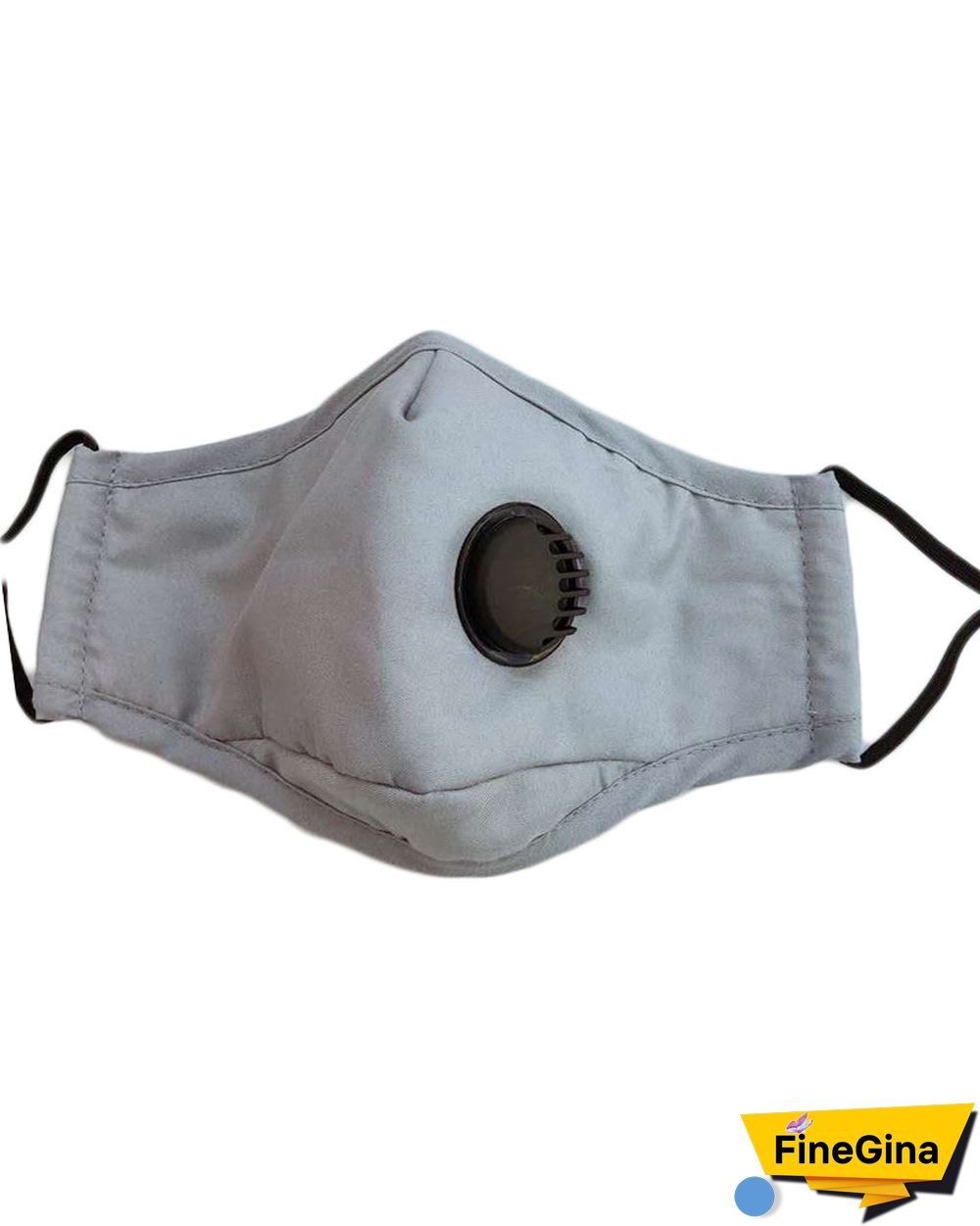 FineGina Breathing Washable Ear Loop Valve Face Mask