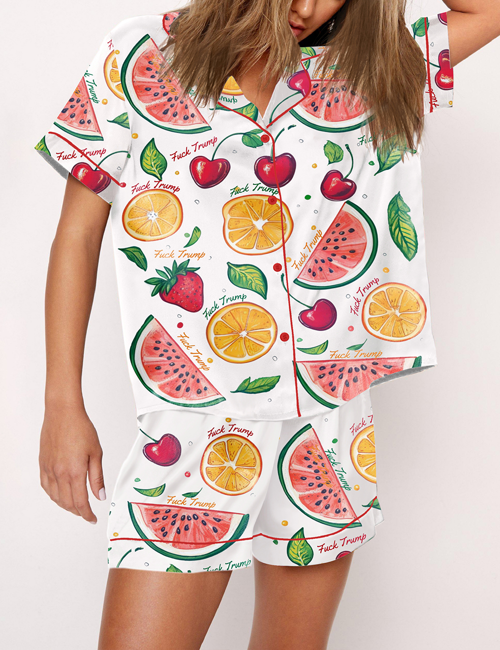 Women's Summer Fruit FDT Print Pajama Set