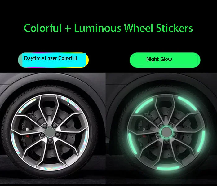 Colorful Luminous Wheel Stickers（60PCS）