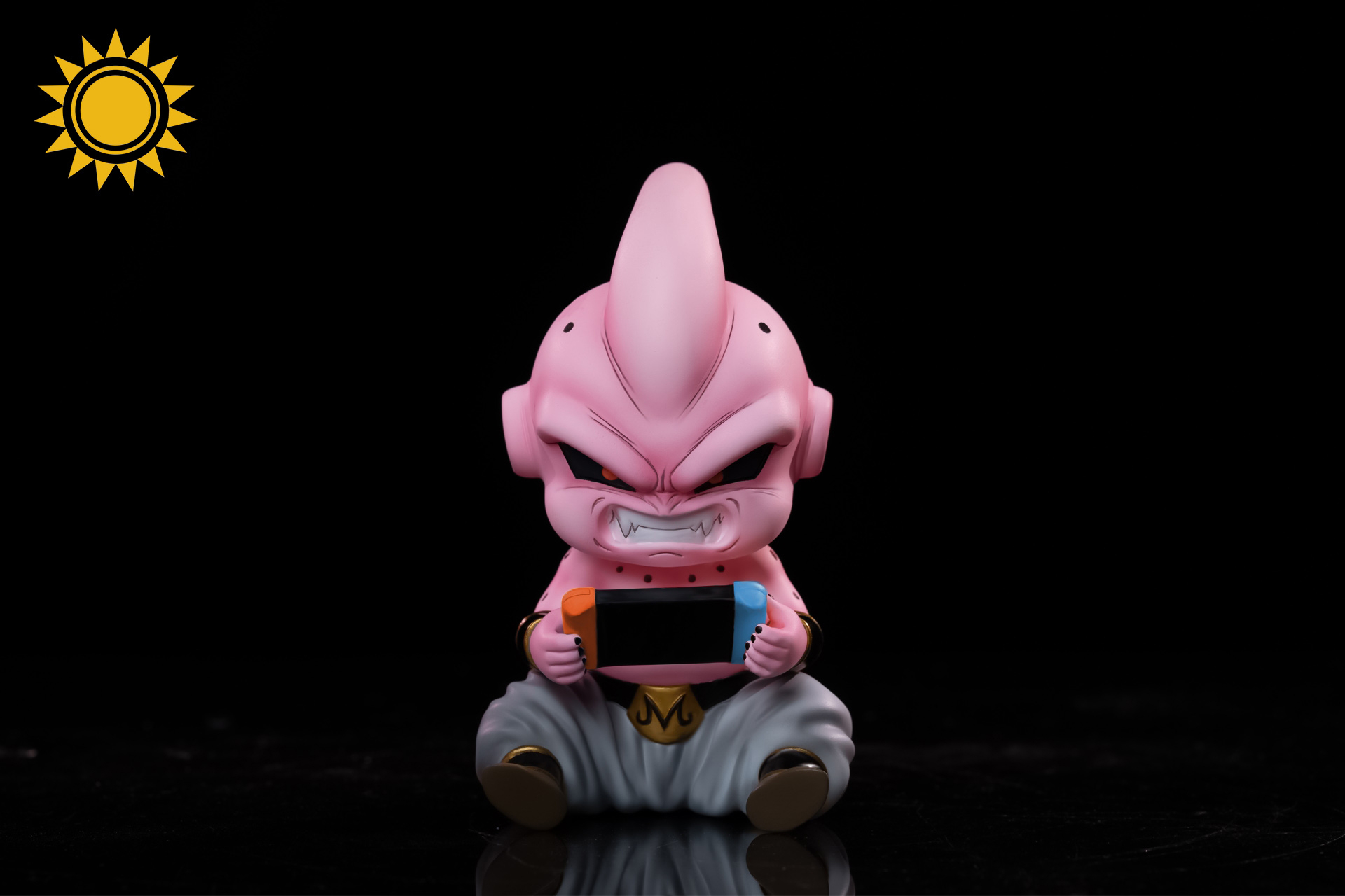 Playing Game Angry Little Buu - Dragon Ball Statue - TaiYangMoWan Studio