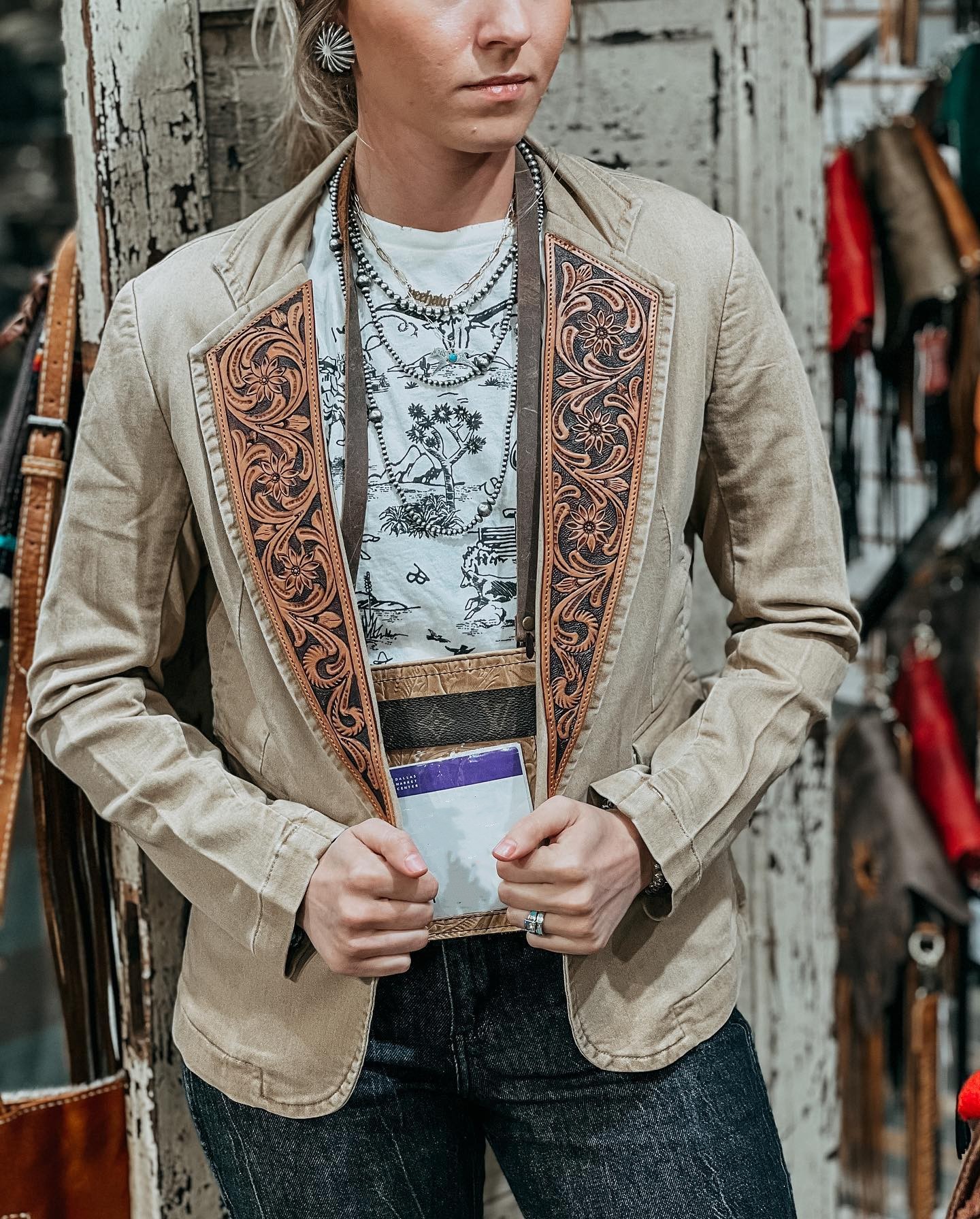 women's retro western style suit jacket