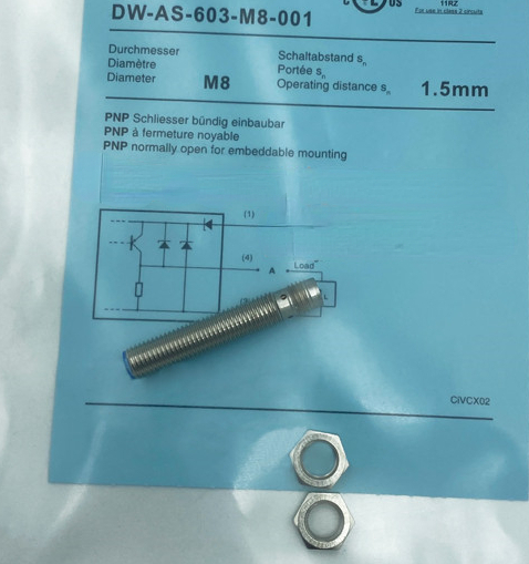 Proximity Switch DW-AS-603-M8-001 Plug in Three Wire PNP Normally Open ...