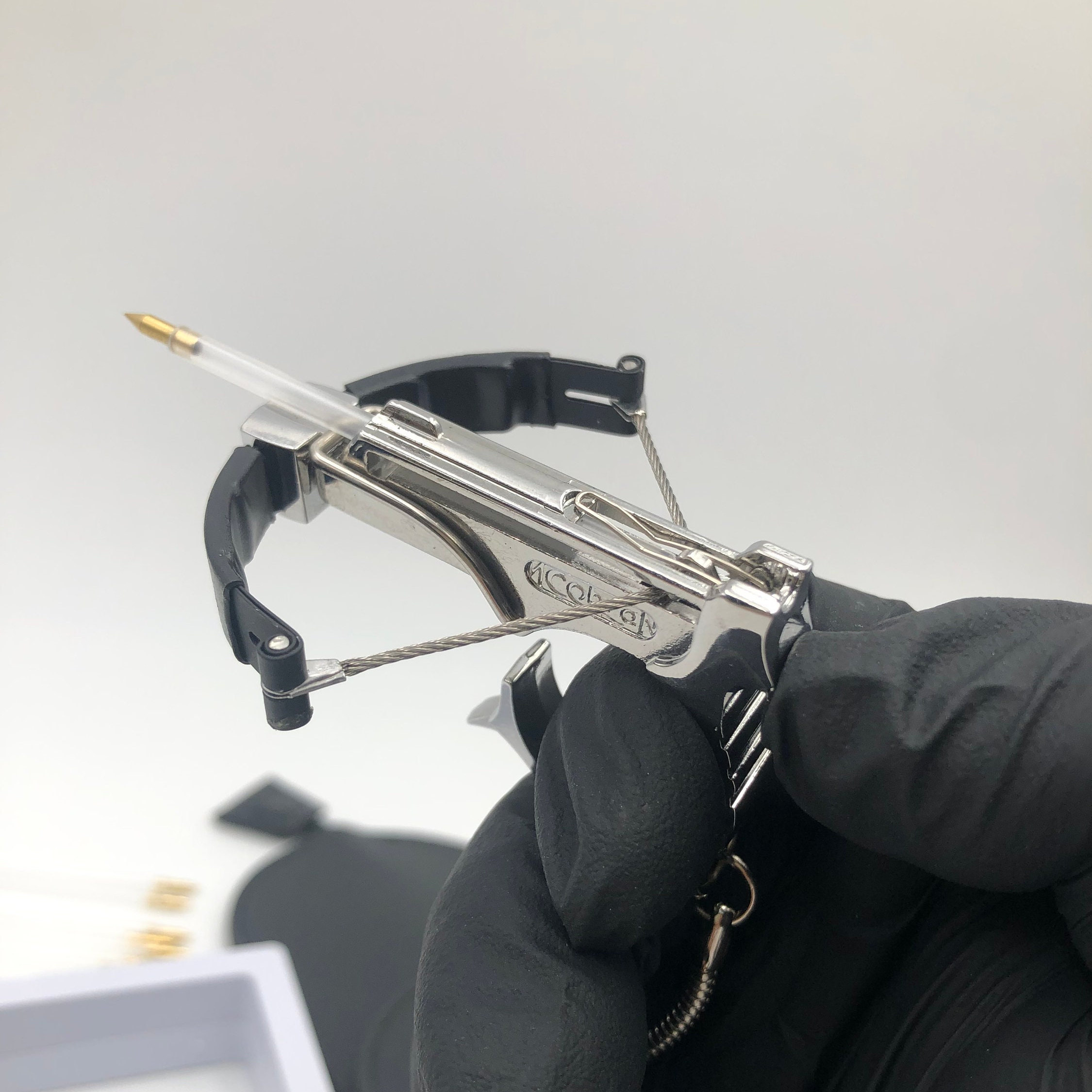 Keychain Folding Mini Crossbow Cobra Mini Crossbow Metal Casting