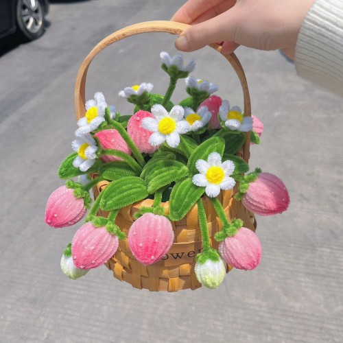 DIY Pipe Cleaners Kit - Strawberry Basket