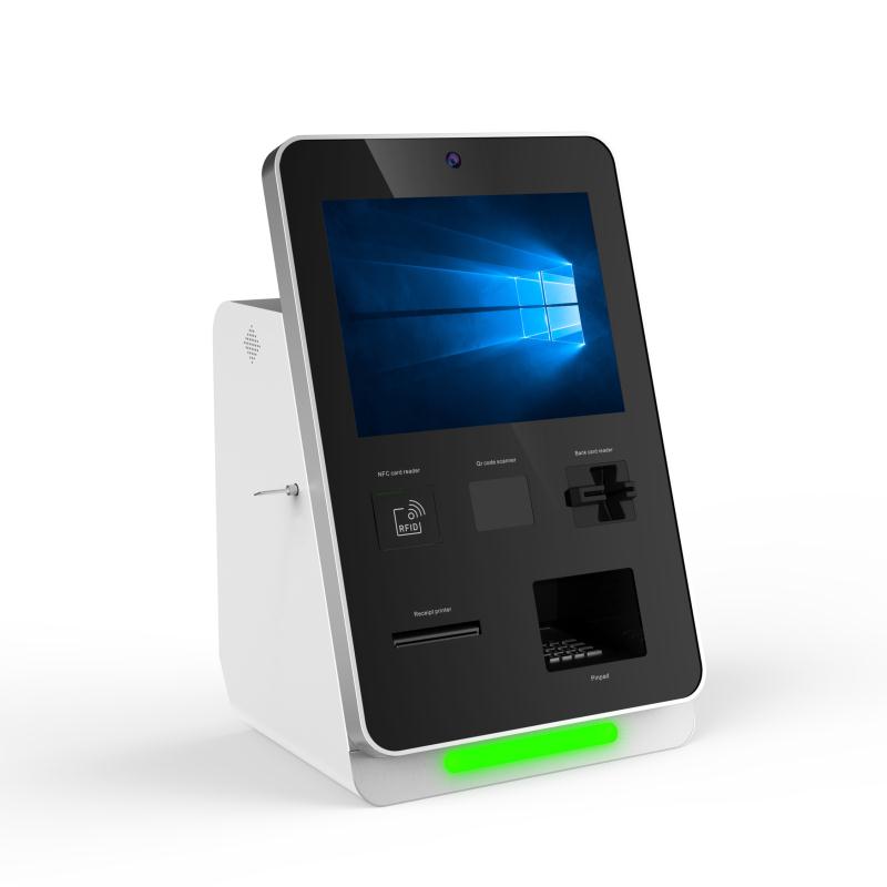 Indoor RFID self service hotel check in and passport scanner kiosk with ...