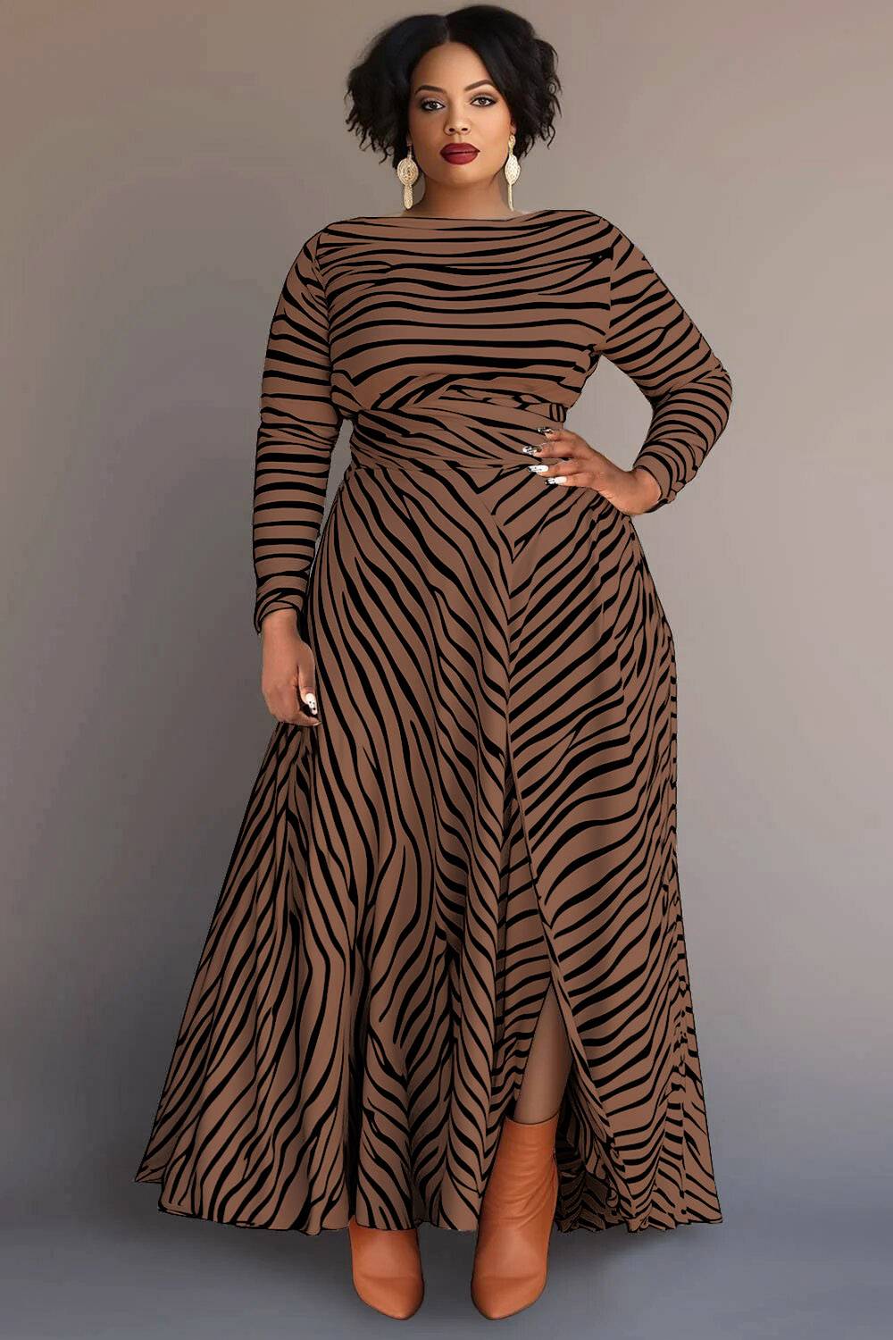 Plus Size Elegant Maxi Dress | Xpluswear