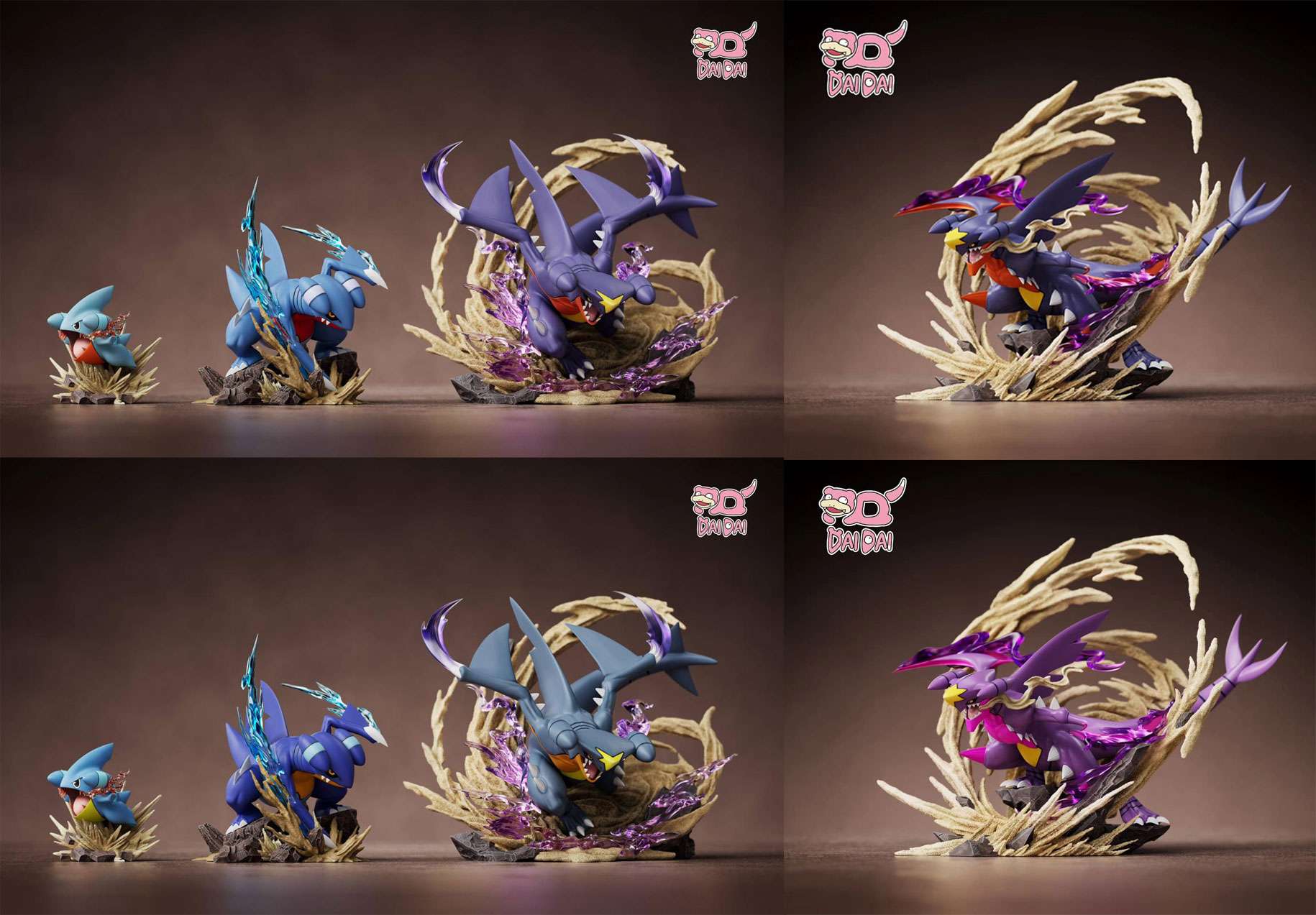 1/20 Scale World Zukan Evolution of Garchomp Set & Mega Garchomp ...