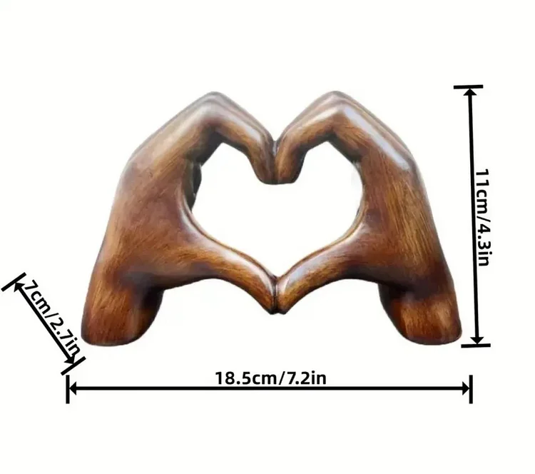 🔥 Handgefertigte Herz-Harzstatue