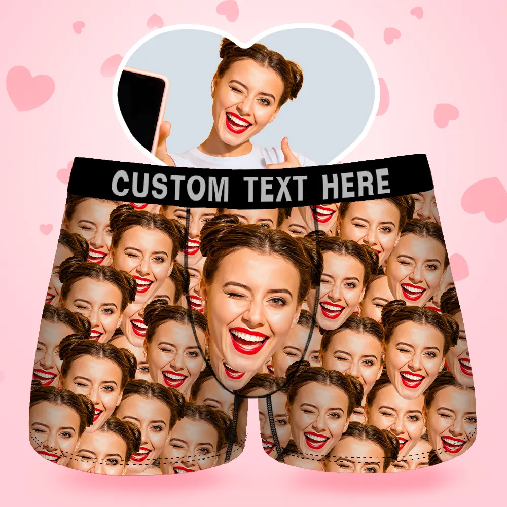 Valentine's Day Gifts Custom Face Men's Boxer Custom Face Style ...