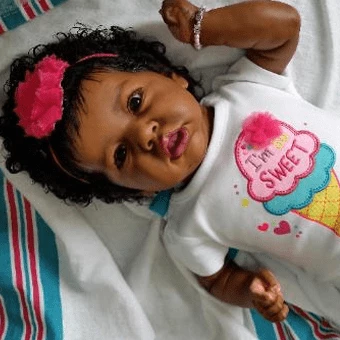 Dollish 22"Little Marlee Reborn Baby Doll Girl，Realistic African ...