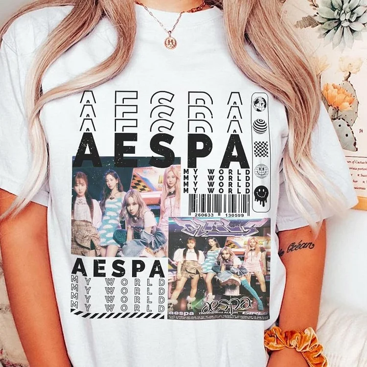 aespa Album MY WORLD Creative Poster T-shirt