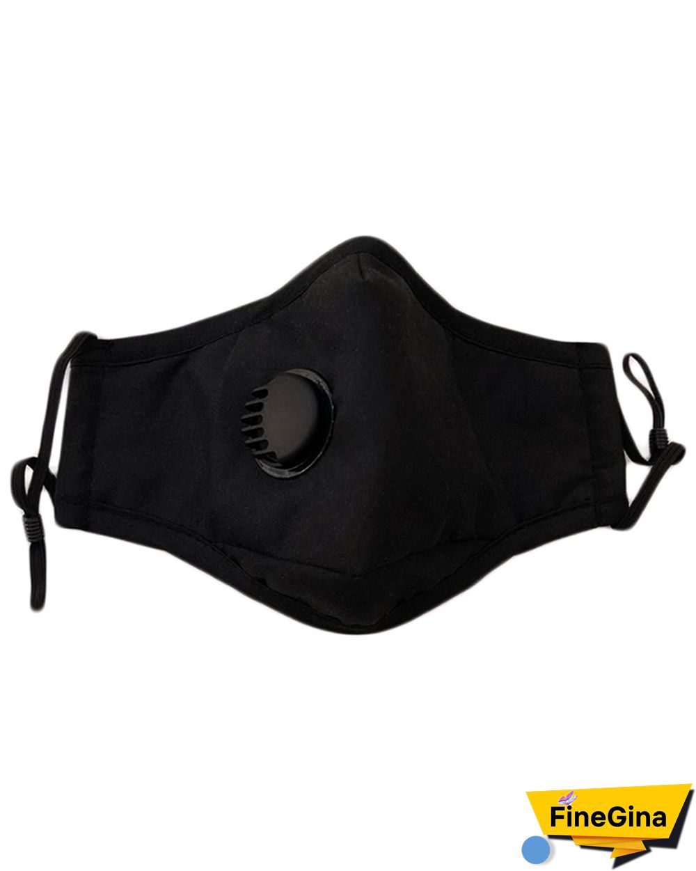 FineGina Breathing Washable Ear Loop Valve Face Mask