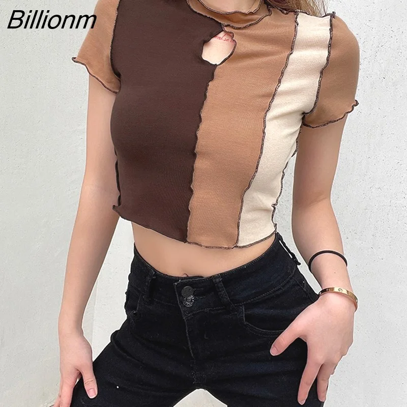 Billionm Fashion Top Female Tank Plus Size Short Sleeve Tees Corset Y2k