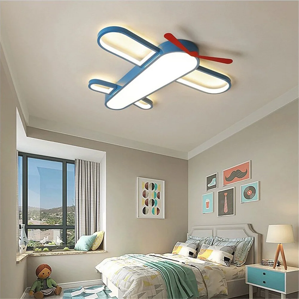 Modern Kids Room LED Lamp Ceiling Light Novelty Cartoon The Plane ...