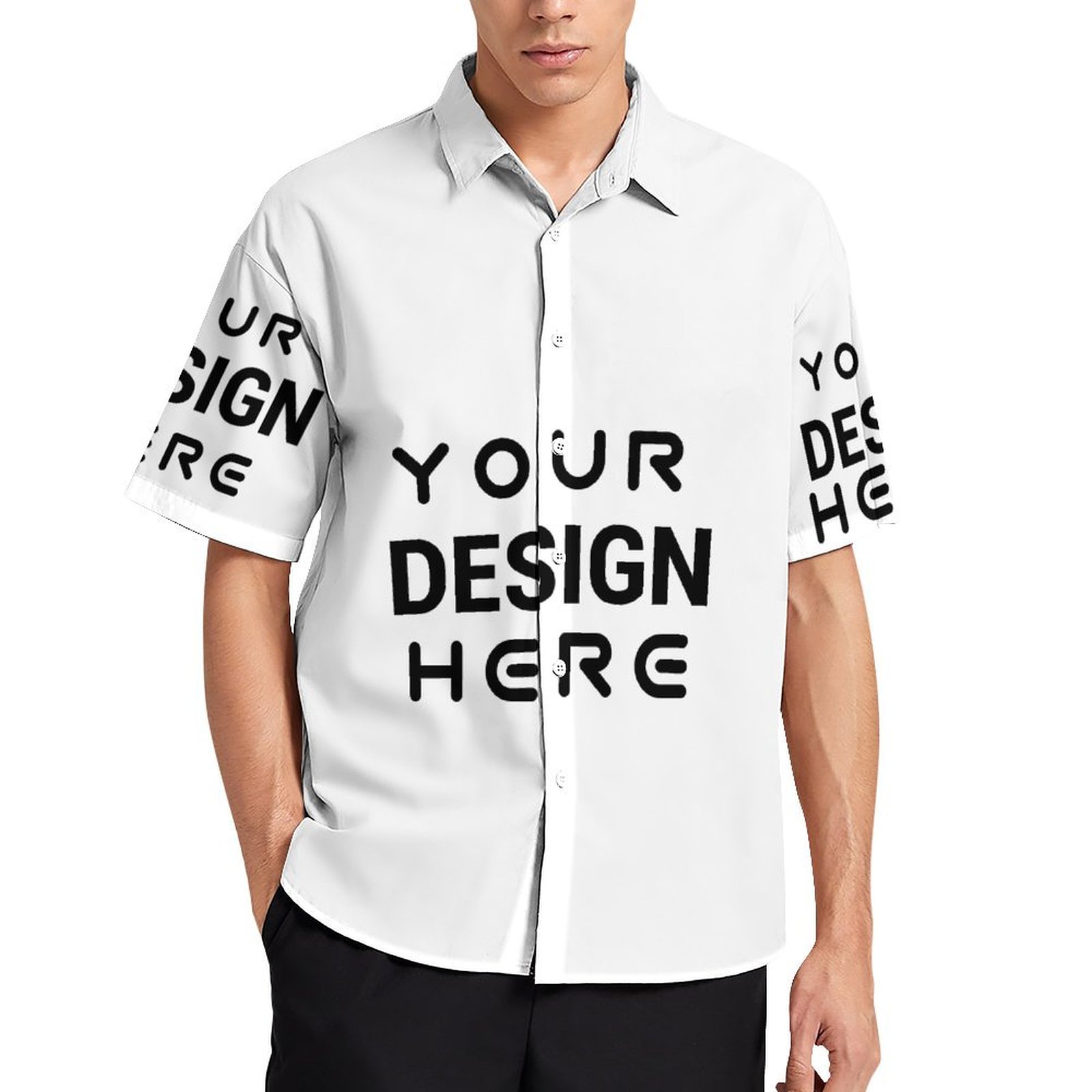 Personalized Custom Men's Pocket Less Short Sleeved Shirt Full Print