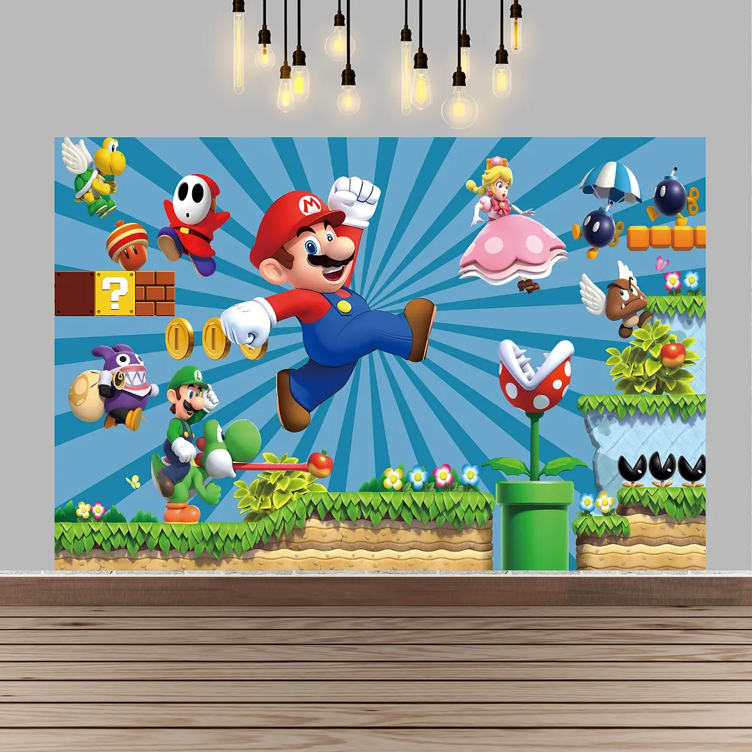 Custom-made Super Marion Vinyl Backdrop for Kids Boy Bithday Party ...