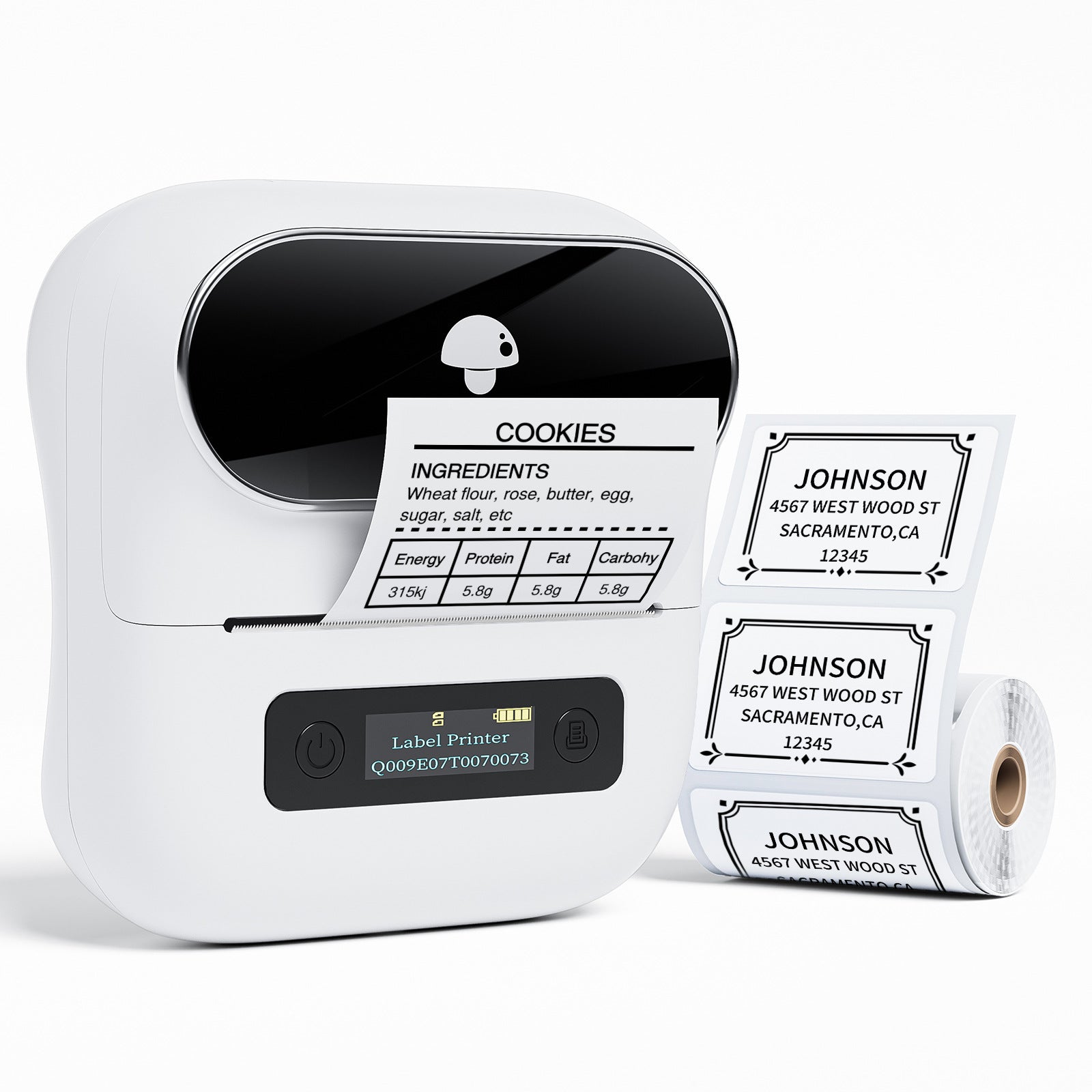 Commercial Barcode Printer Mini Sticker Bluetooth Thermal Label Printer