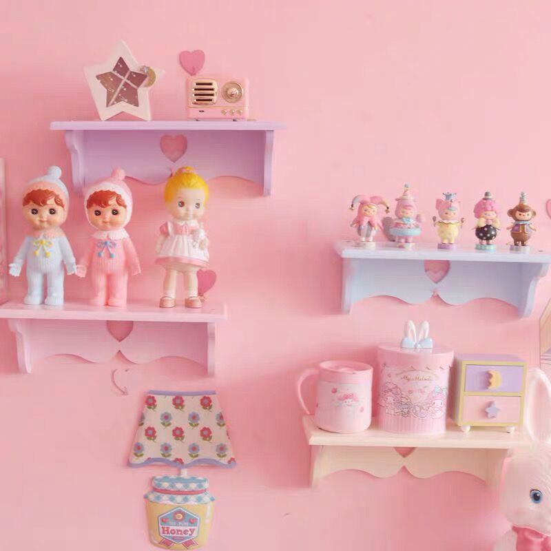 1pc Decoration Shelves Wooden Wall-mounted Storage Rack Baby Children ...